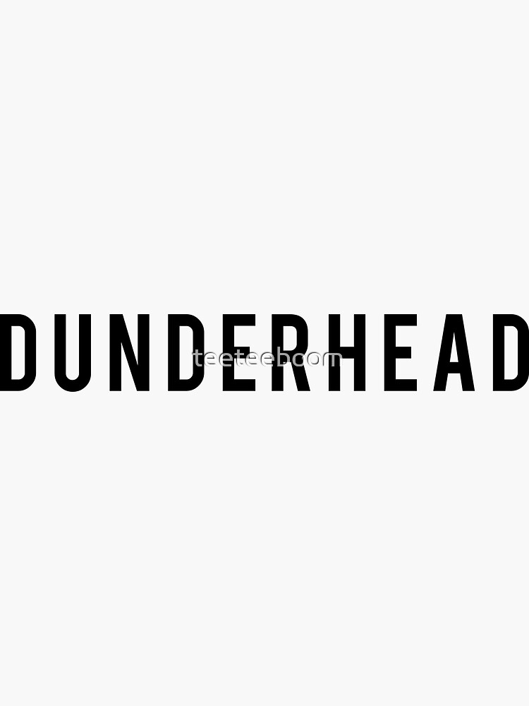 "Dunderhead The Office Fan Text Art" Sticker for Sale by teeteeboom ...