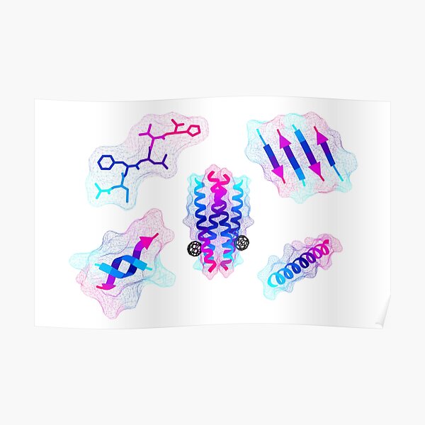 "Peptides" Poster for Sale by 3D-Biology | Redbubble