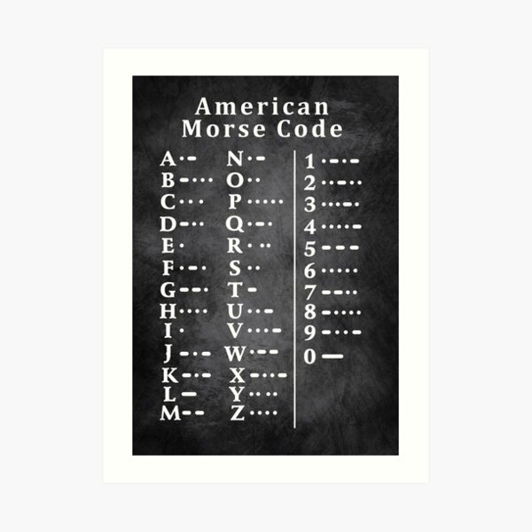 Morse Code Wall Art | Redbubble