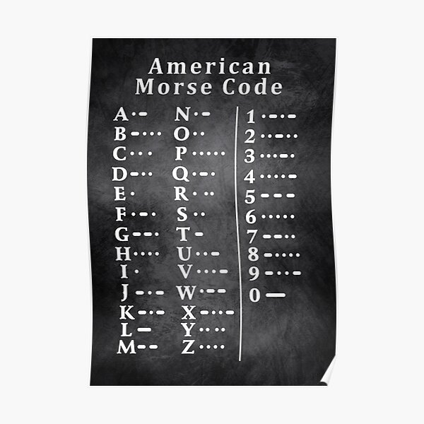 Morse Code Posters | Redbubble
