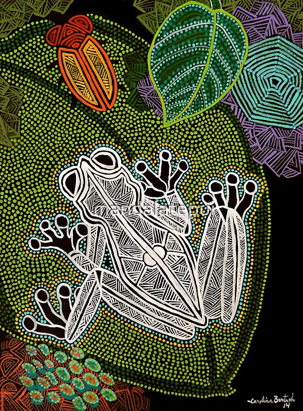 "Aboriginal Frog I / Rana Aborigen I" by mandalatepui | Redbubble