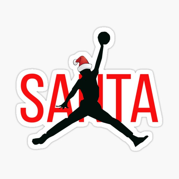 "Jordan Santa logo" Sticker for Sale by 0rileyf0 | Redbubble