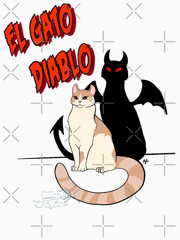 "El Gato Diablo!" T-shirt by HollyPierson | Redbubble | cat t-shirts ...