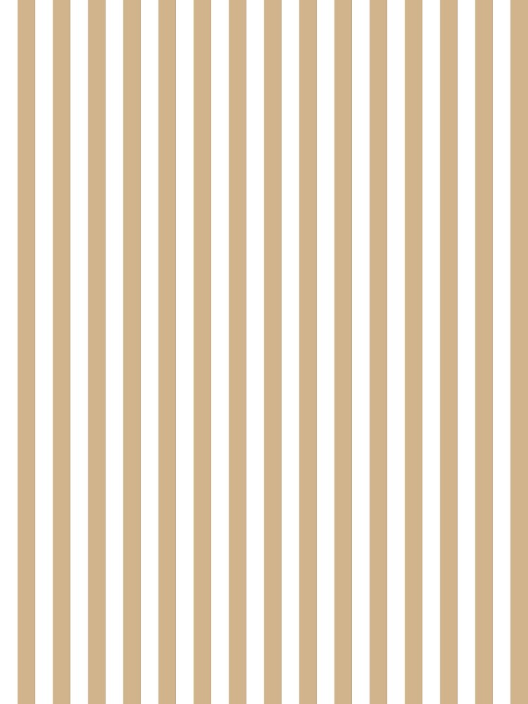 "Tan Brown and White Vertical Stripes" by ColorPatterns | Redbubble