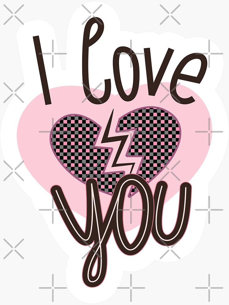 Pegatina «¡Te amo! ¡Todo lo que necesitas es amor! 14 de febrero San ...