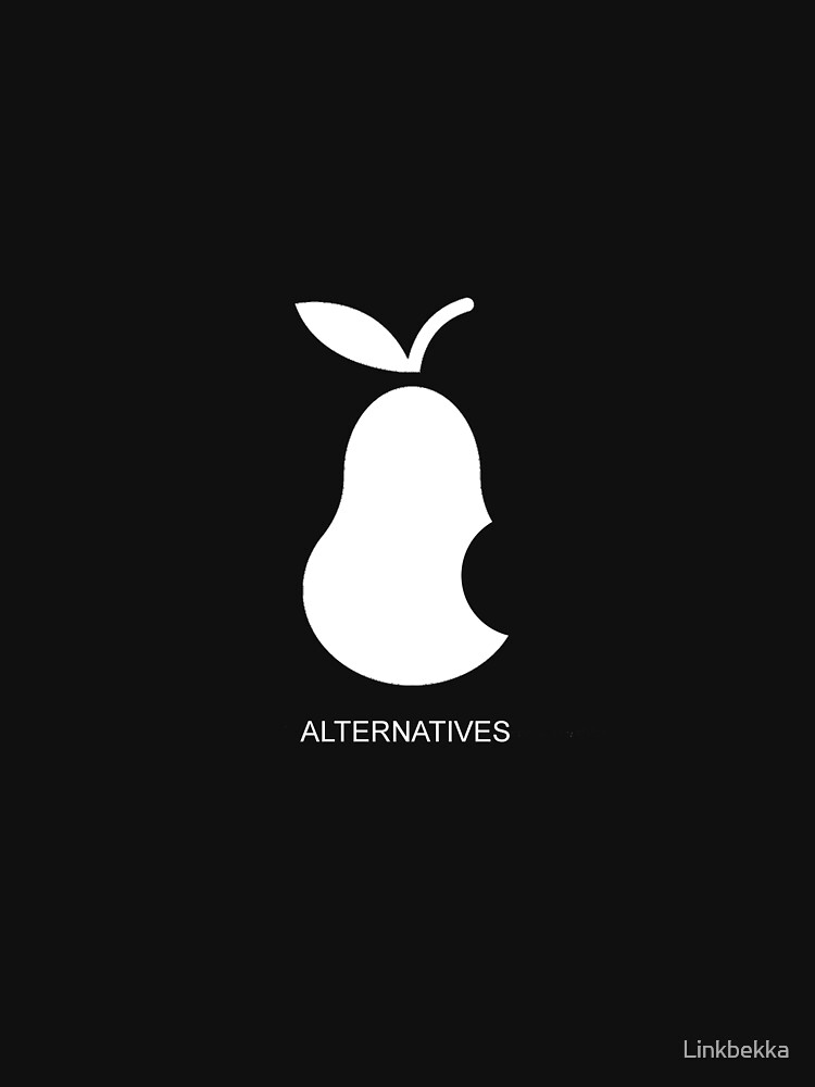 "Pear Logo with Bite Out Alternatives" T-shirt by Linkbekka | Redbubble ...
