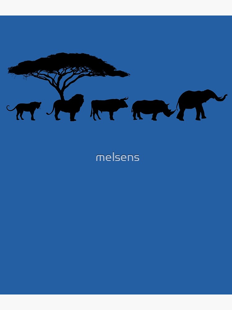 "Africa The Big Five Animals Design | Kids Toddler BIG 5" Poster for ...