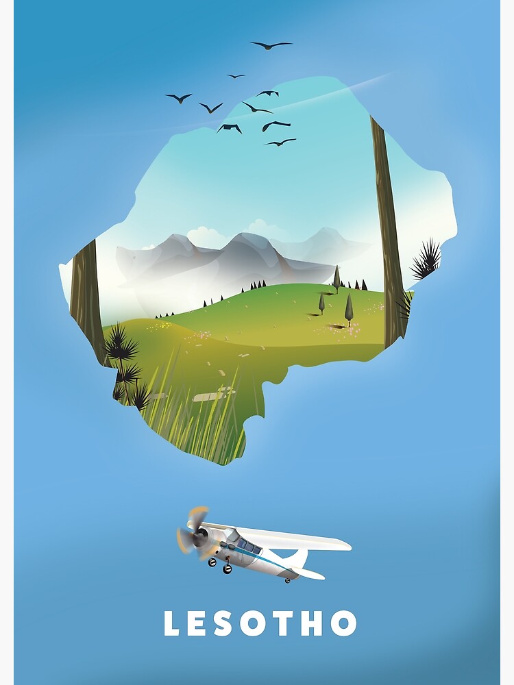 "Lesotho Travel poster " Poster by vectorwebstore | Redbubble