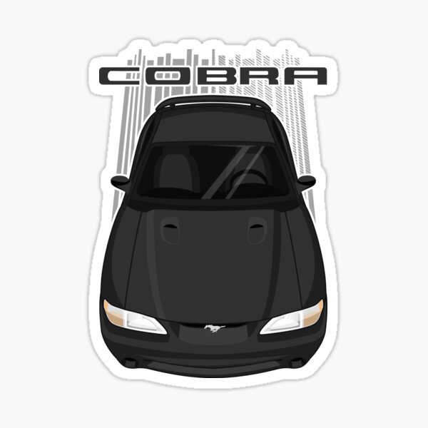 "Mustang Cobra 1994 to 1998 SN95 - Black" Sticker for Sale by V8social ...