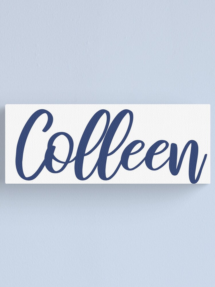 "Colleen - Navy Script" Canvas Print for Sale by Lindsey Moore | Redbubble
