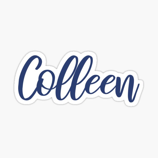 "Colleen - Navy Script" Sticker for Sale by lindseymorrison | Redbubble