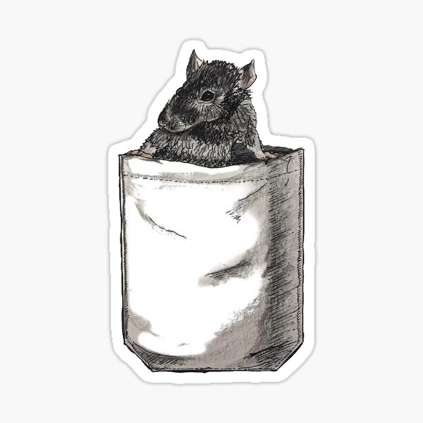 "Scabbers in your Pocket" Sticker by LitArtByGina | Redbubble