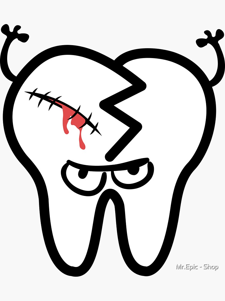 "scary tooth" Sticker for Sale by Jimhanes | Redbubble