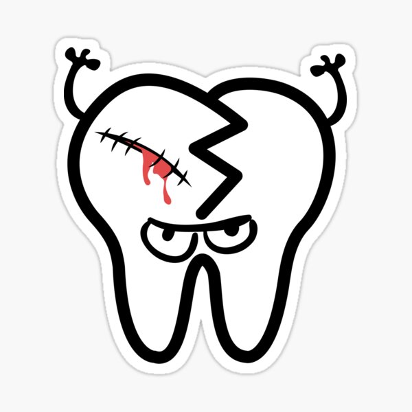 "scary tooth" Sticker for Sale by Jimhanes | Redbubble