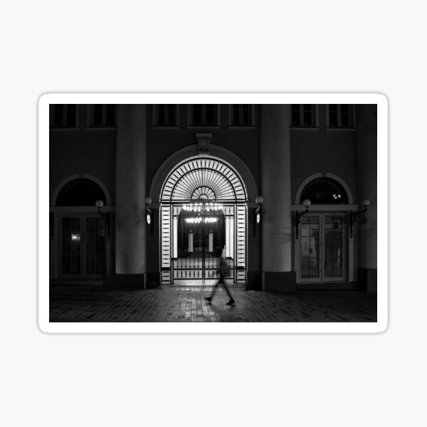 "Blurry motion image of man walking" Sticker for Sale by theendup ...