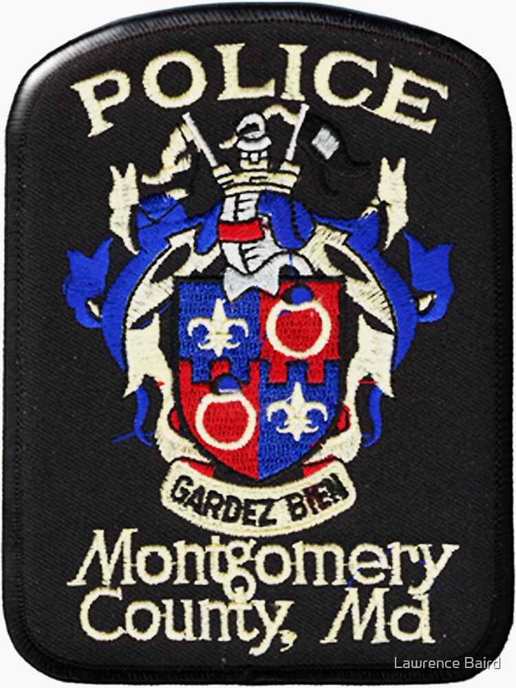 "Montgomery County Police" Sticker for Sale by lawrencebaird | Redbubble