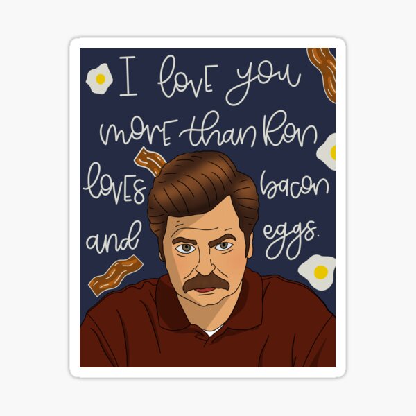 "Ron Swanson Love Note | Parks and Rec | Pop culture " Sticker by ...