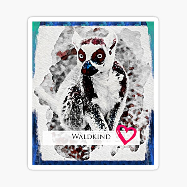 "Katta - forest child" Sticker by lixTec | Redbubble