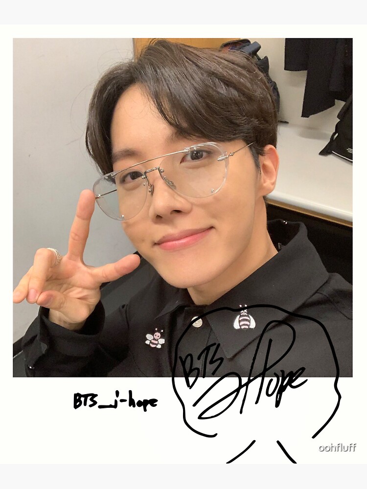 "BTS J-HOPE POLAROID + SIGNATURE" Sticker von oohfluff | Redbubble