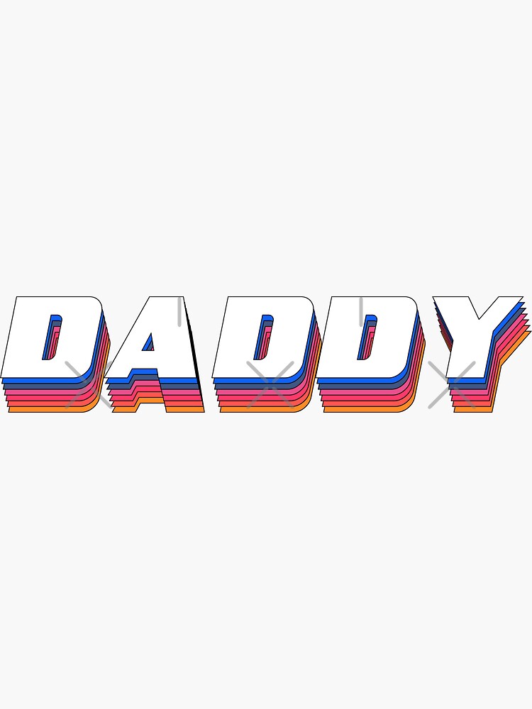 "Daddy - Text" Sticker by bkelly1998 | Redbubble