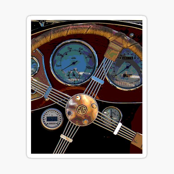 "MG Cockpit" Sticker for Sale by fredwrichardson | Redbubble