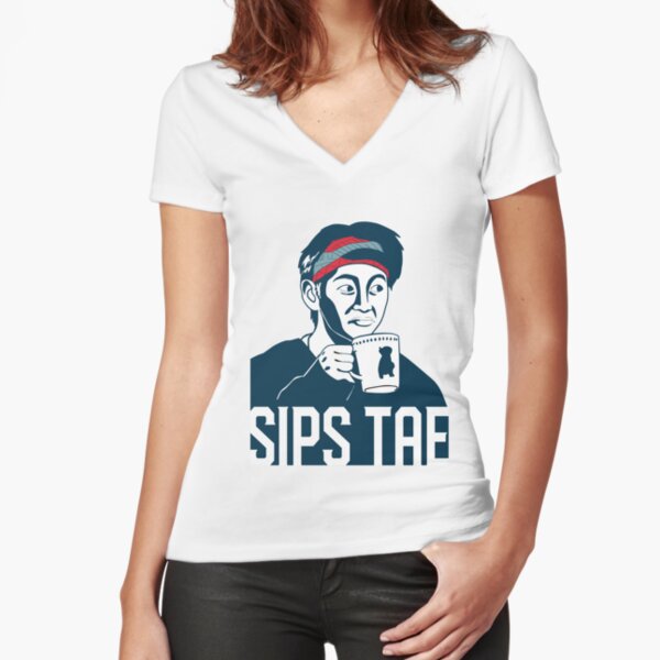 "BTS V *sips Tae* Graphic design " by BtsArmyStuff | Redbubble