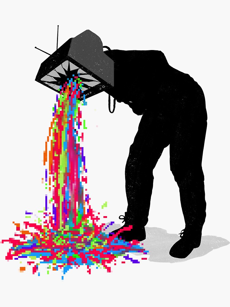 "Pixel Vomit" Sticker for Sale by nicebleed | Redbubble