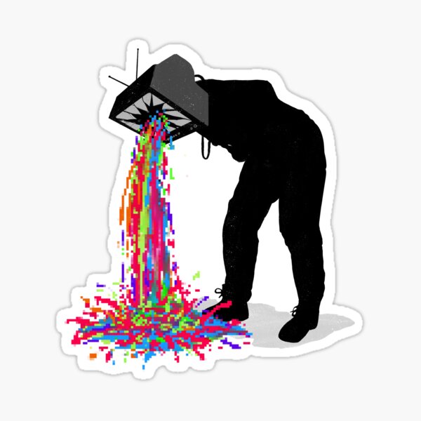 "Pixel Vomit" Sticker for Sale by nicebleed | Redbubble