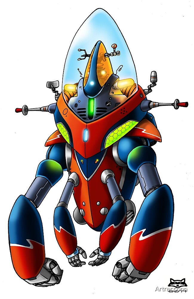 "Funky Robot DS1 " by Artraccoon | Redbubble