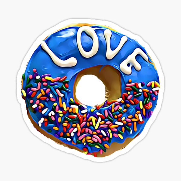 "Blue Donut" Sticker for Sale by kdivitto | Redbubble
