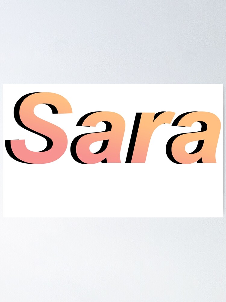 "Sara" Poster for Sale by dalvago | Redbubble