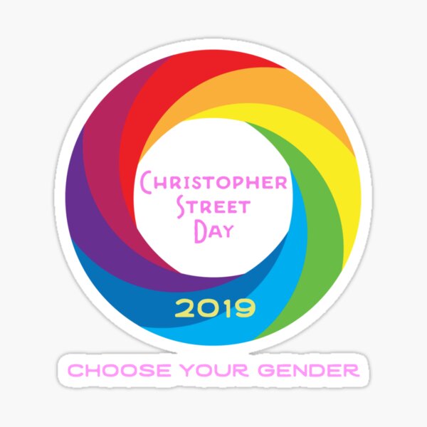 "CSD 2019 * Choose your gender" Sticker for Sale by FUNGFING | Redbubble