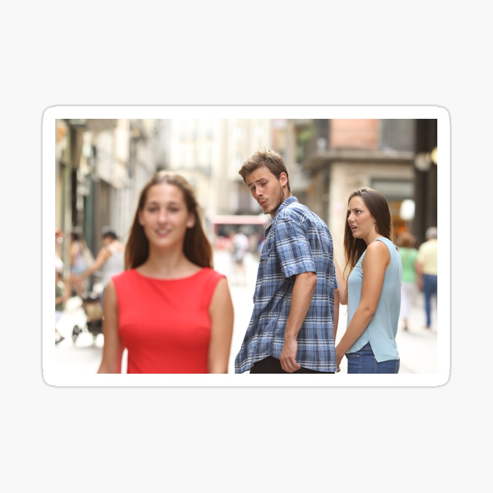 Guy Looking Back Meme Blank