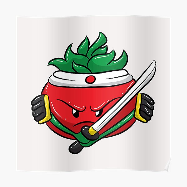 "Fun Kids Vegetable Design Tomato Ninja Warrior" Poster for Sale by ...