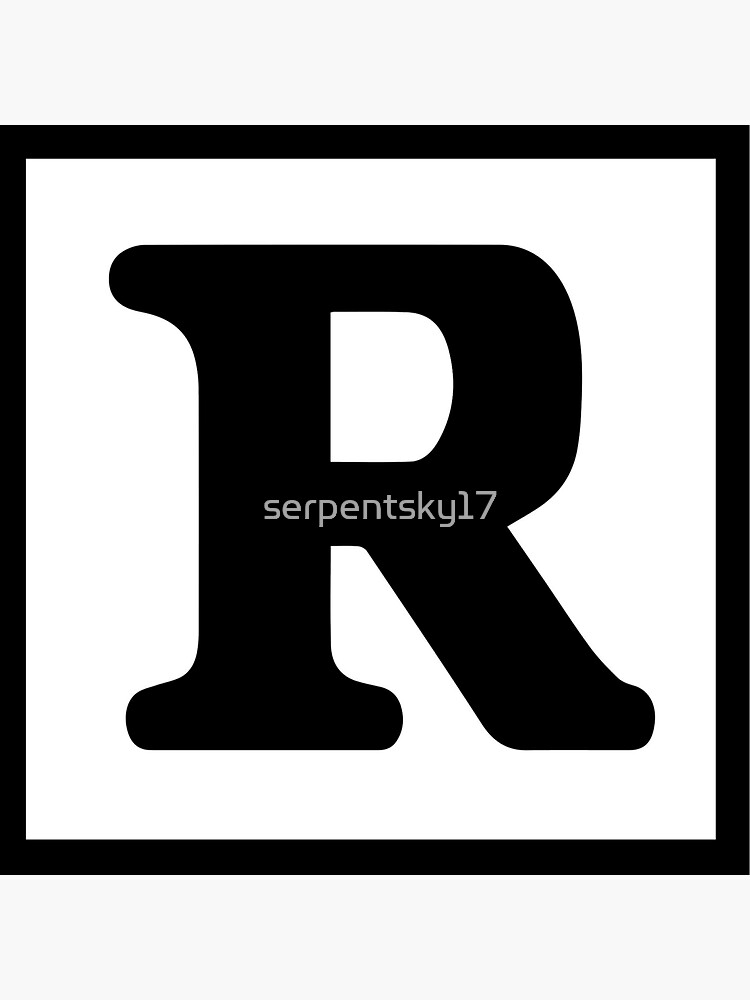 "Rated R" Sticker for Sale by serpentsky17 | Redbubble