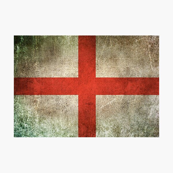 "Old and Worn Distressed Vintage Flag of England" Photographic Print ...