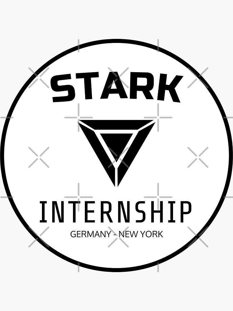 "Stark Internship - Black" Sticker for Sale by Skippio | Redbubble