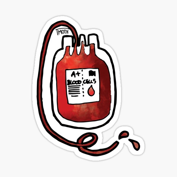 "Blood cells" Sticker for Sale by Technicolormoth | Redbubble