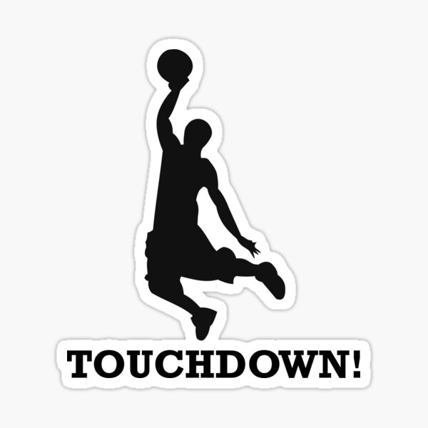 "Basketball Sports Funny Touchdown" Sticker for Sale by benhonda ...