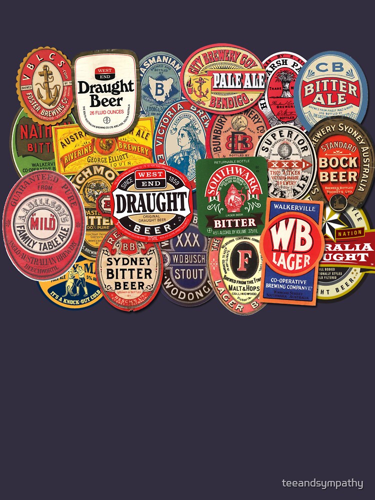 "Beers of Australia" T-shirt for Sale by teeandsympathy | Redbubble ...