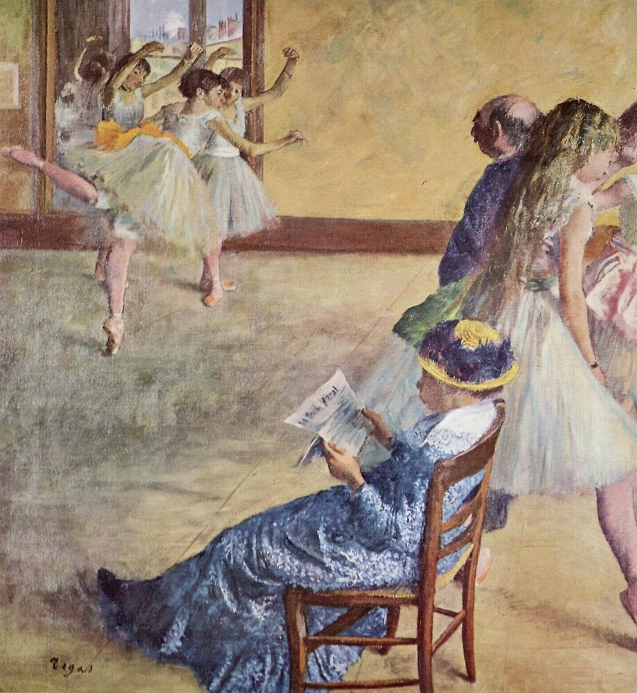 "Edgar Degas French Impressionism Oil Painting Ballerinas Rehearsing ...