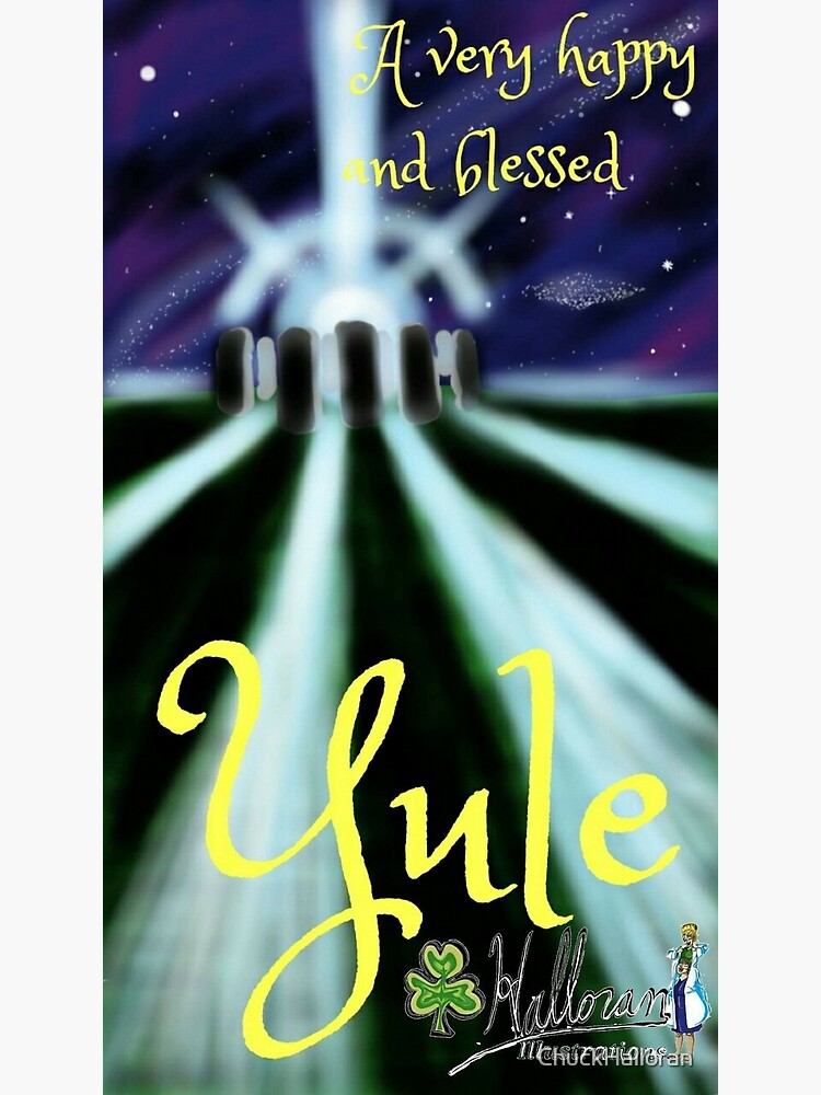 "Happy and blessed Yule" Poster for Sale by ChuckHalloran | Redbubble
