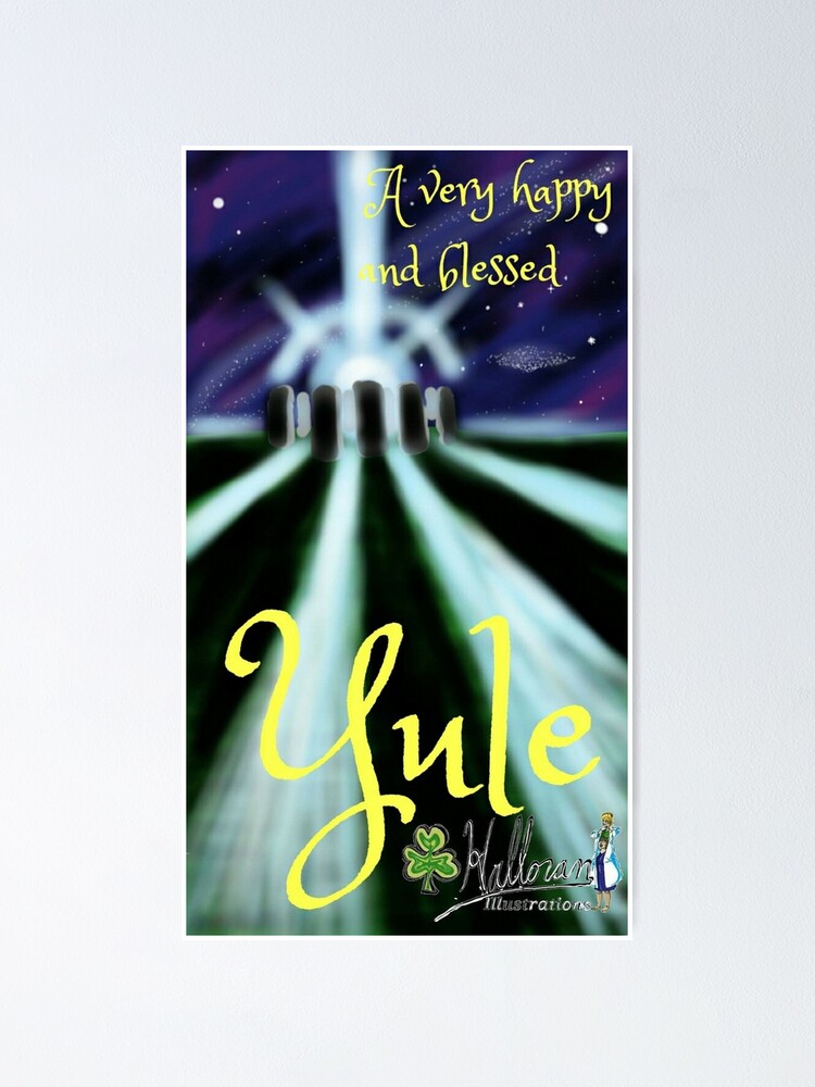 "Happy and blessed Yule" Poster for Sale by ChuckHalloran | Redbubble