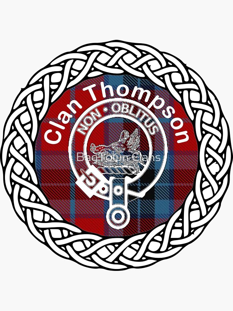 "Thompson Scottish Clan surname last name" Sticker by ljrigby | Redbubble
