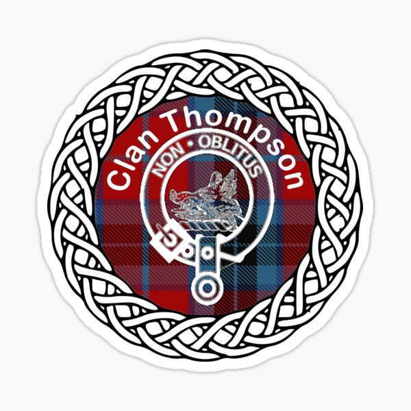 "Thompson Scottish Clan surname last name" Sticker by ljrigby | Redbubble