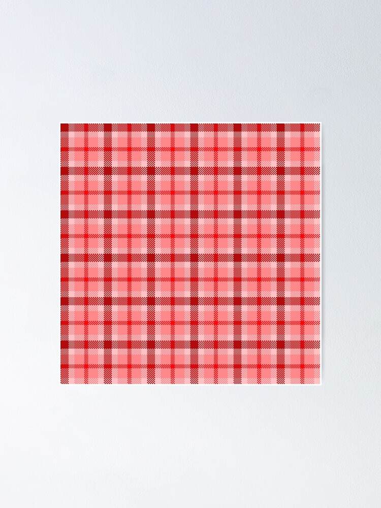 "PLAID - Monochromatic Red" Poster for Sale by Cats-And-Coffee | Redbubble