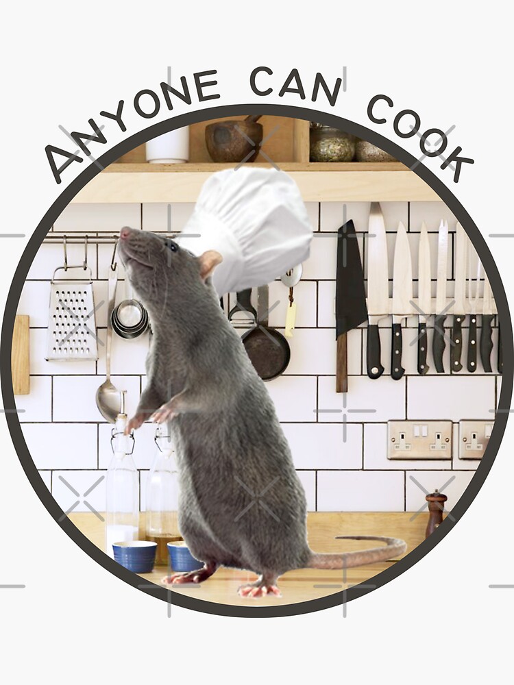 "ratatouille remy anyone can cook realistic" Sticker for Sale by ...