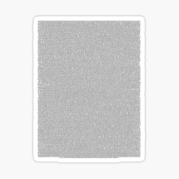 "the office script" Sticker by catheyburnette | Redbubble