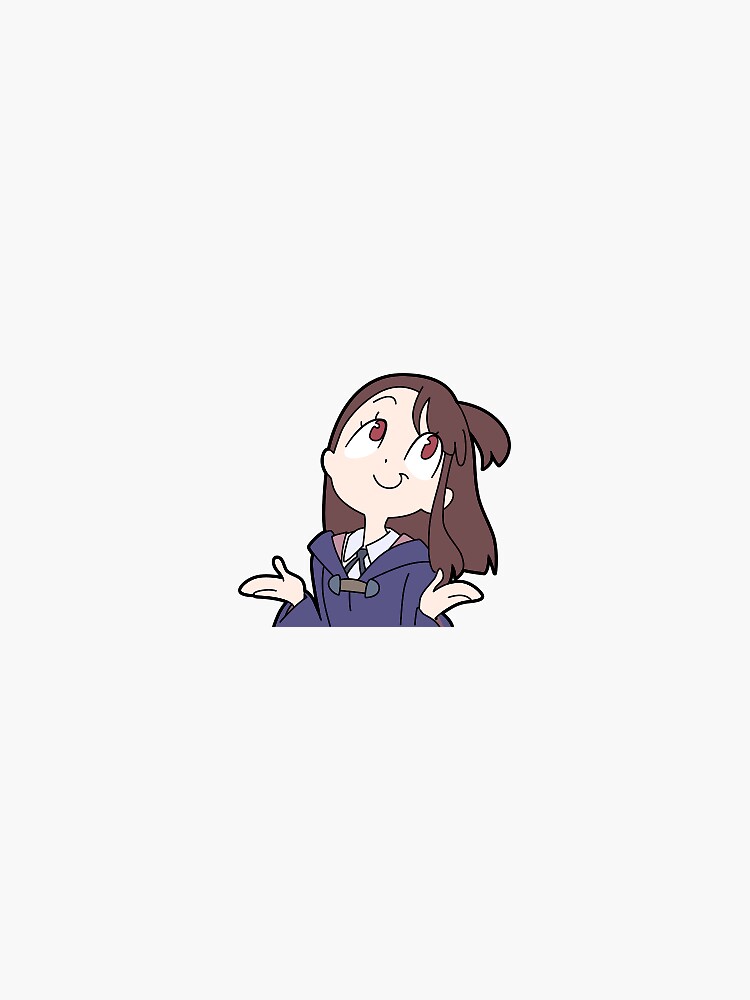 "Akko Shrug" Sticker for Sale by KokoroPopShop | Redbubble