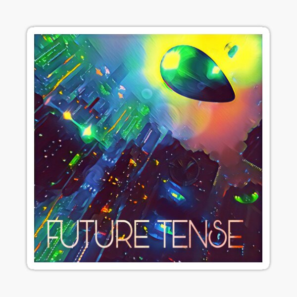 "Future: Tense" Sticker for Sale by AstroBiological | Redbubble